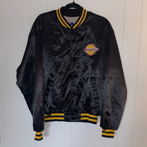 Snap | Jackets & Coats | Vintage Swingster Snapon Black Jacket With Red ...